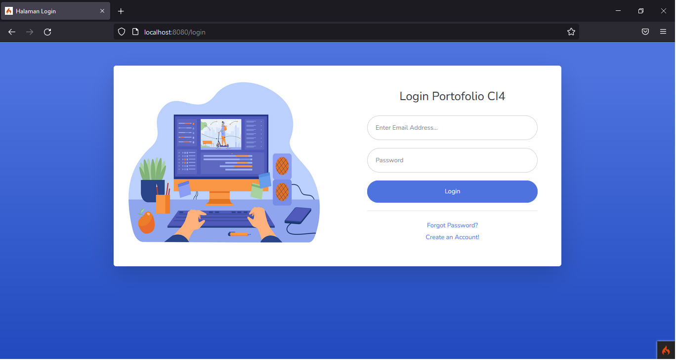Tutorial Codeigniter 4 :Membuat Web Portofolio Lengkap Bag 1