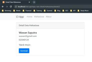 Aplikasi Rest API Client dengan Codeigniter 3 | IlmuWeb.NET